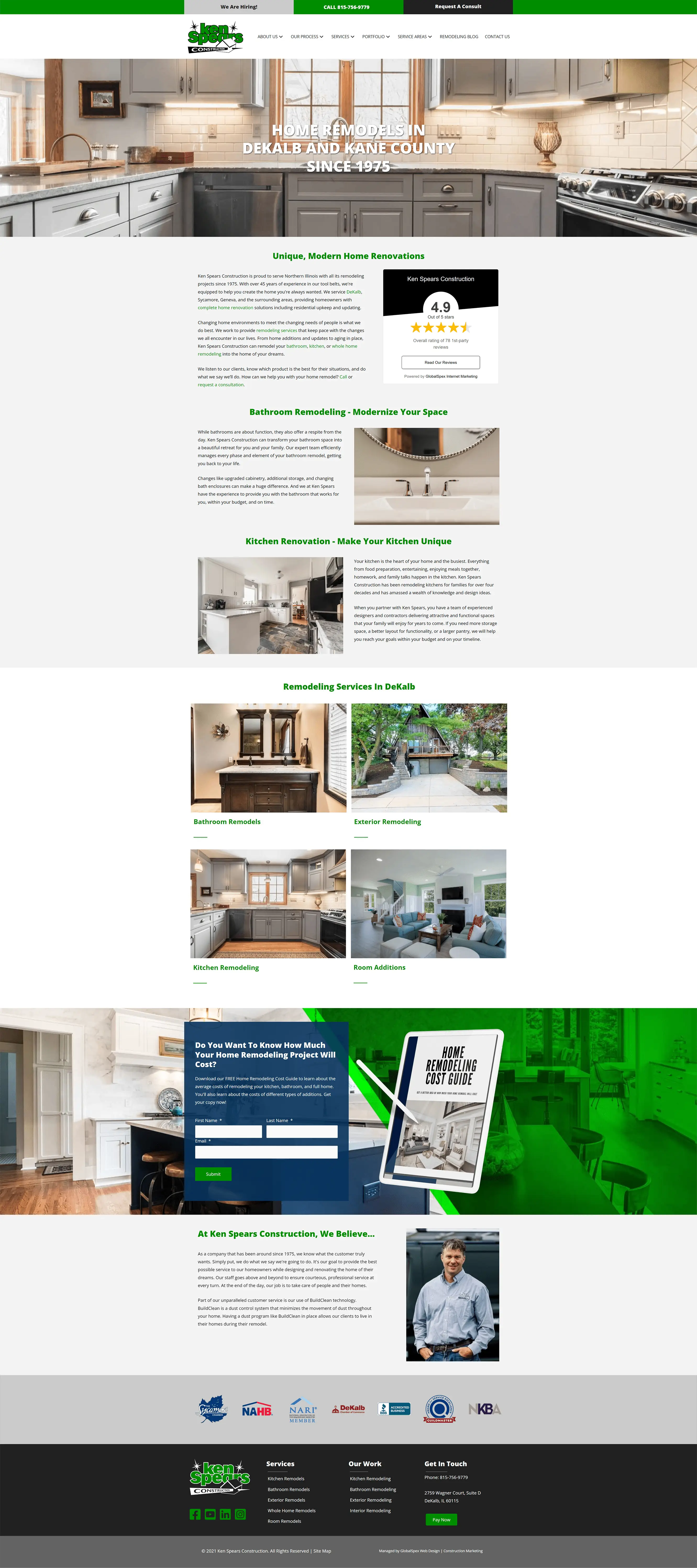 WordPress Website Design Case Study - Ken Spears Construction